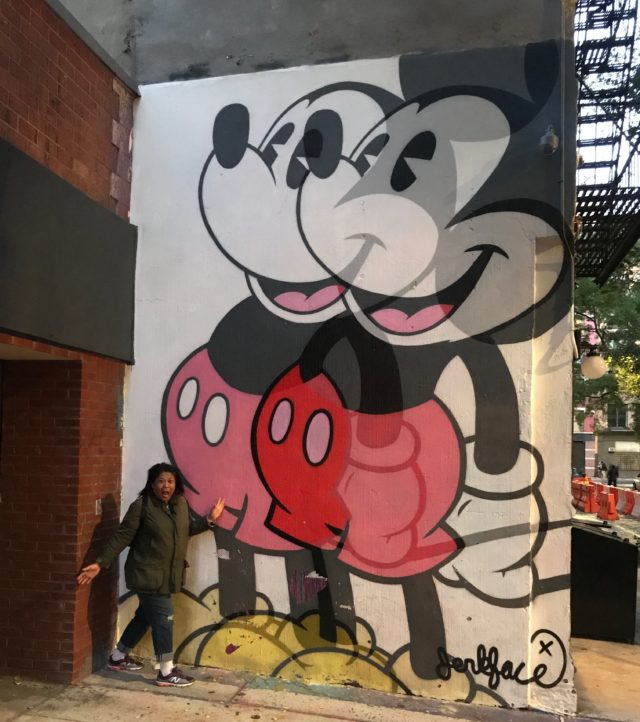 Happy Moment of the Week - Double Mickey Mouse Street Art- NYC Single Mom